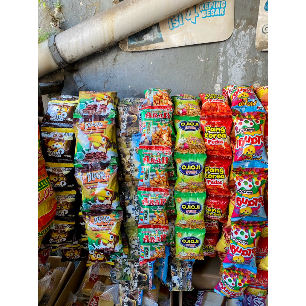 Jual snack jadul 8gr x10 bungkus (pelangi/ pang korea/ojijo/ pilus arab ...