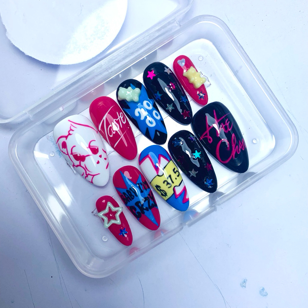 Jual NCT Dream NCT Haechan Taste custom press on fake nails nail art ...
