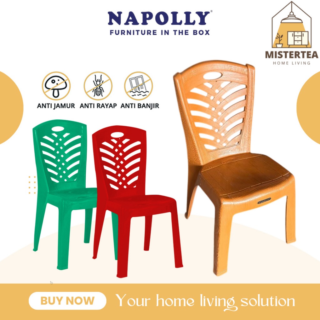 Jual [READY STOCK] NAPOLLY BIG 209 KURSI SANTAI PLASTIK MINIMALIS ...