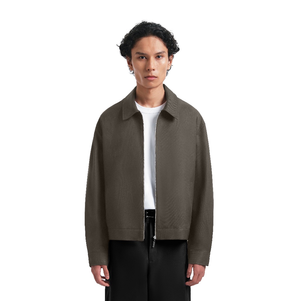 Jual CELANASTUDIO Jaket Boxy Cropped Zipper Pria | Work Blouson Jacket ...