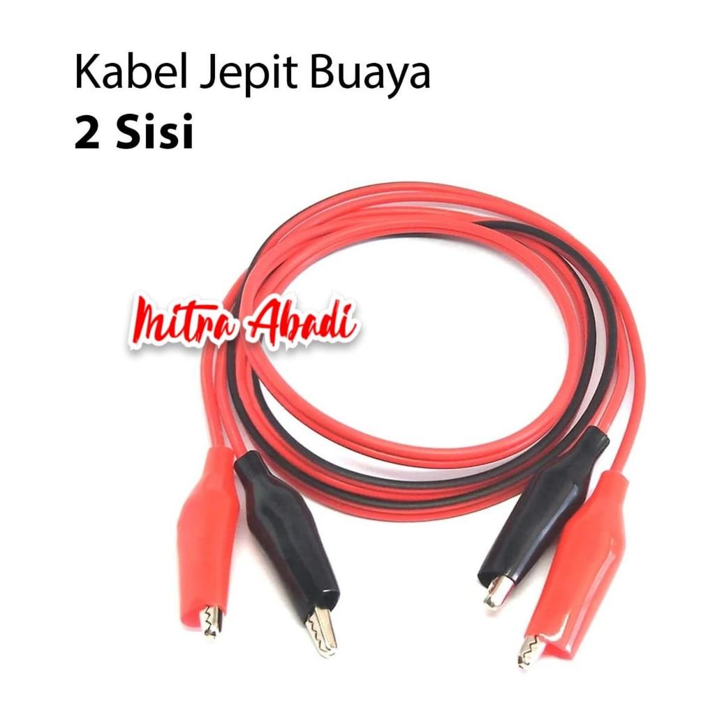 Jual AEBRAKABEL CAPIT BUAYA TO CAPIT BUAYA 1 SET MERAH & HITAM 1 METER ...