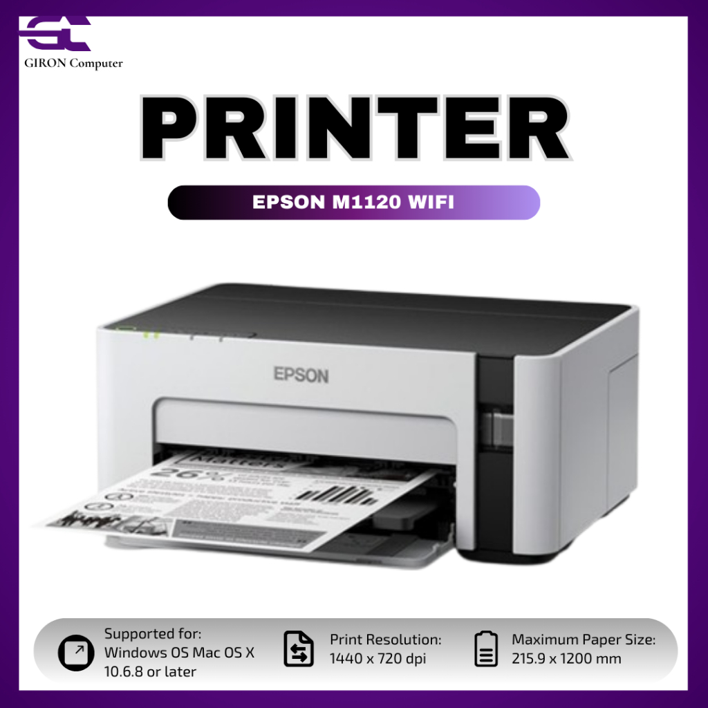 Jual Printer Epson M1120 Monochrome WiFi Eco Ink Tank | Shopee Indonesia