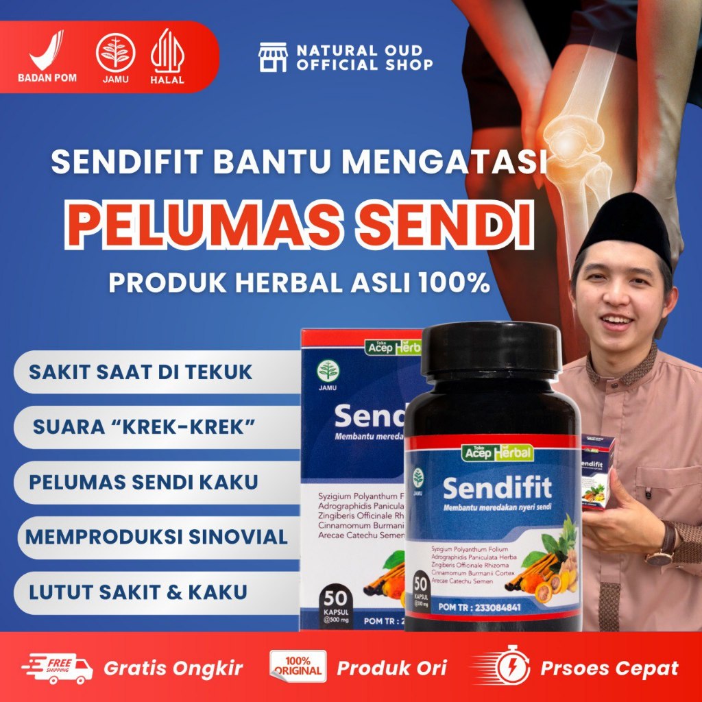 Jual SendiFit 50 Kapsul Asli Obat Sakit Lutut Pelumas Sendi Tulang ...