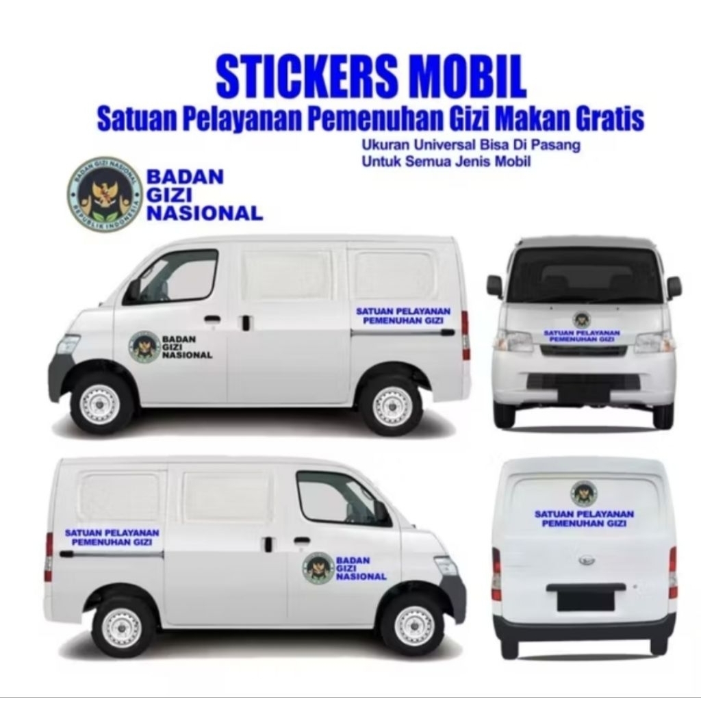Jual STIKER MOBIL SPPG/MBG BLIND VAN 1 SET TINGGAL PASANG | Shopee ...