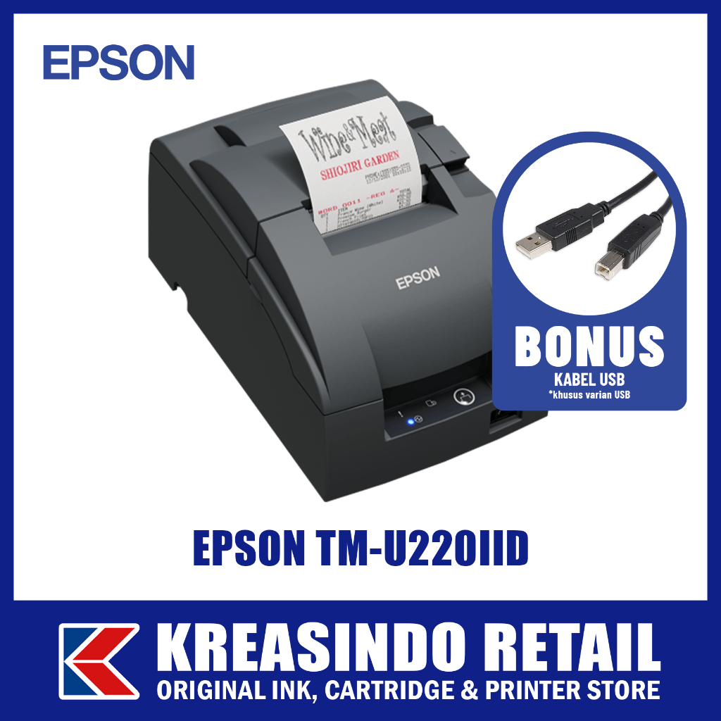 Jual Epson TM-U220IID Dot Matrix Manual Cutter Receipt Printer TM U220II D (Pengganti TM-U220D ...