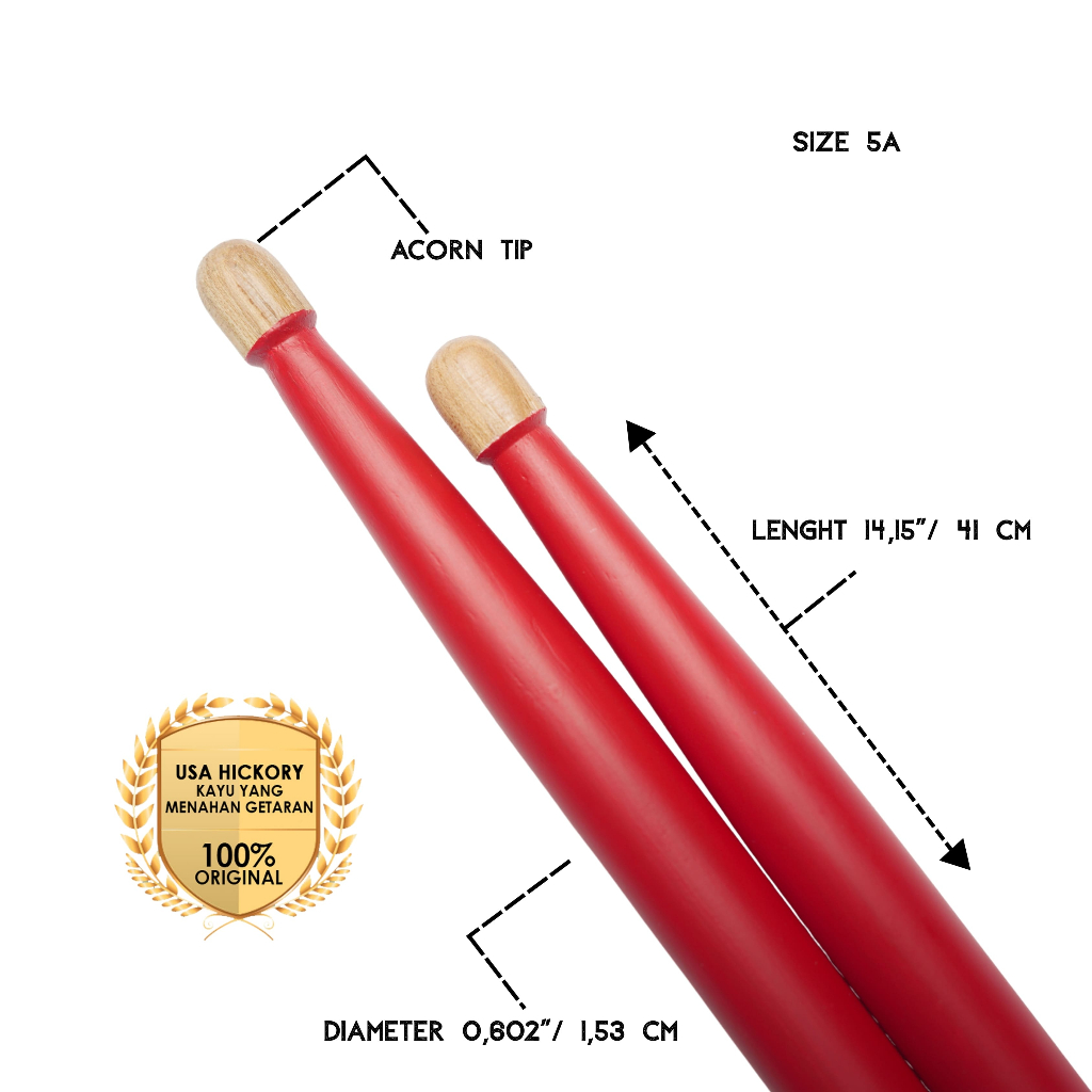 Jual Stick Drum I Heartbeat Drumsticks Colored Series 5A | Shopee Indonesia