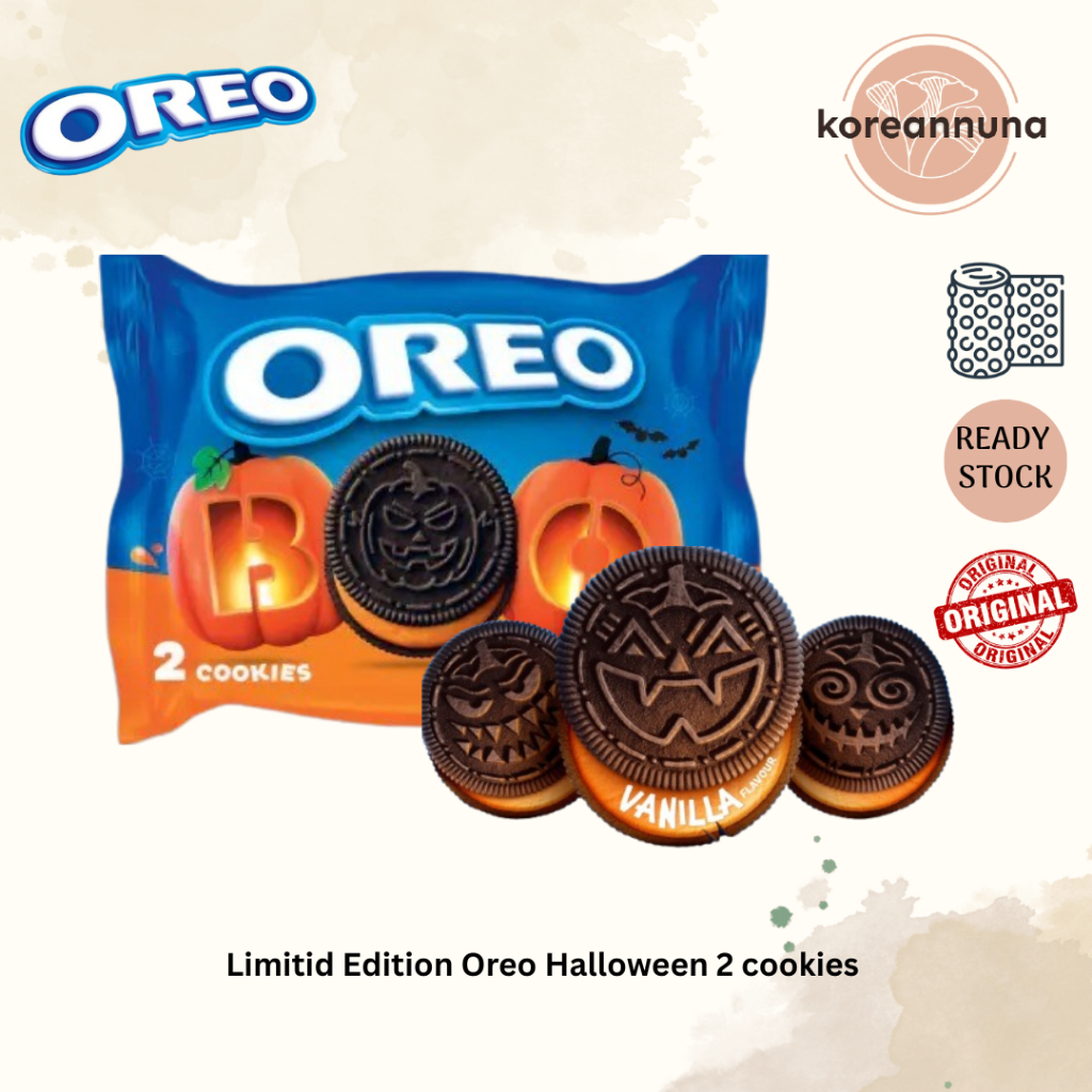 Jual Oreo Orange Creme Chocolate Sandwich Halloween Cookies limited ...
