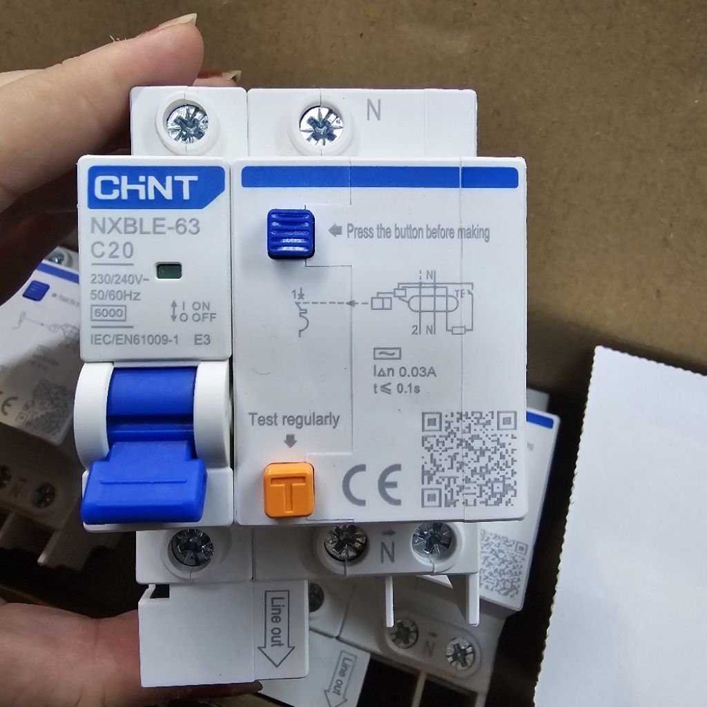 Jual CHINT RCBO ELCB+MCB 30MA 1P+N 6A 10A 16A 20A 25A 32A 40A 50A 63A ...