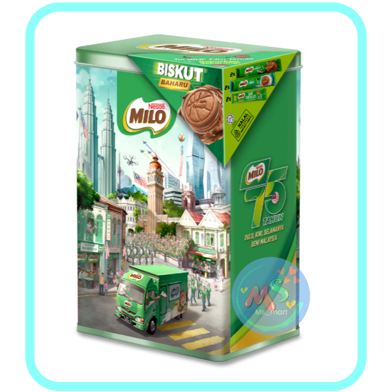 Jual MILO Biscuit biskuit wafer Tin (482g) | Shopee Indonesia