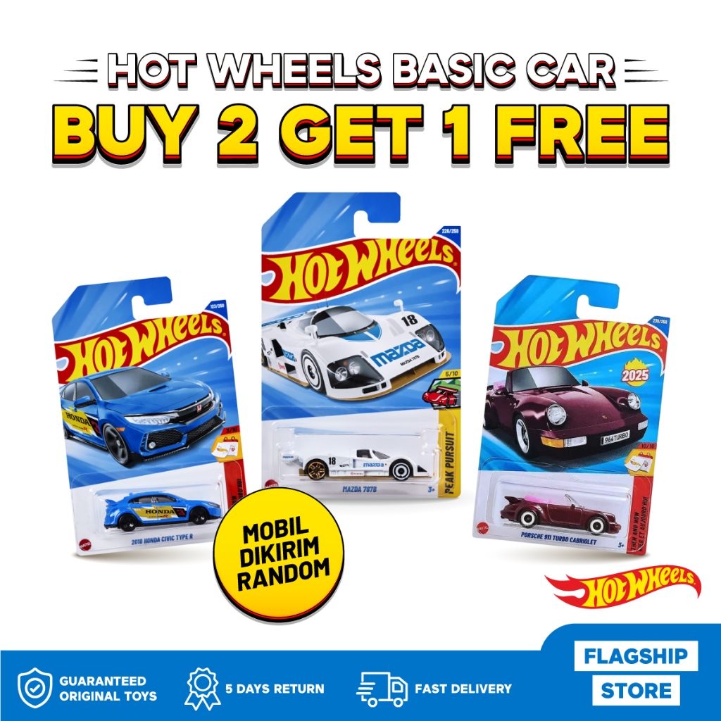 Jual BUY 2 GET 1!!! HOT WHEELS BASIC CARS | Shopee Indonesia