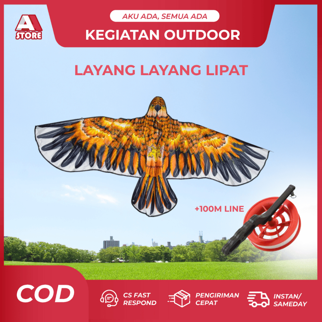 Jual Layang Layang Karakter Naga Dan Burung Bahan Parasut Anti Air ...