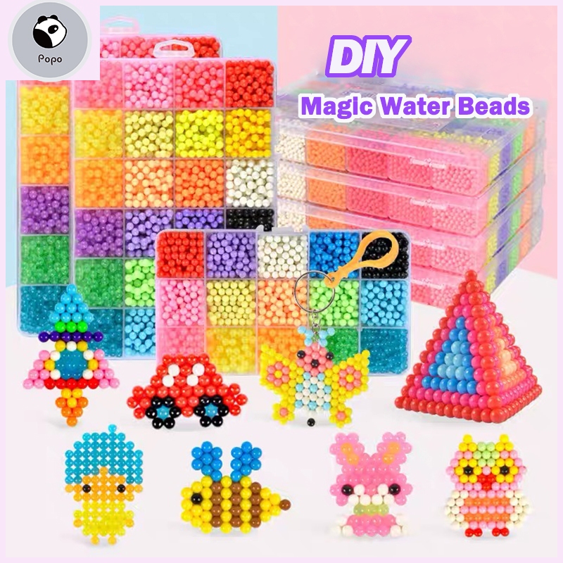 Jual POPO Magic Water Beads Set 6000PCS DIY Gantungan Kunci Anak Manik ...