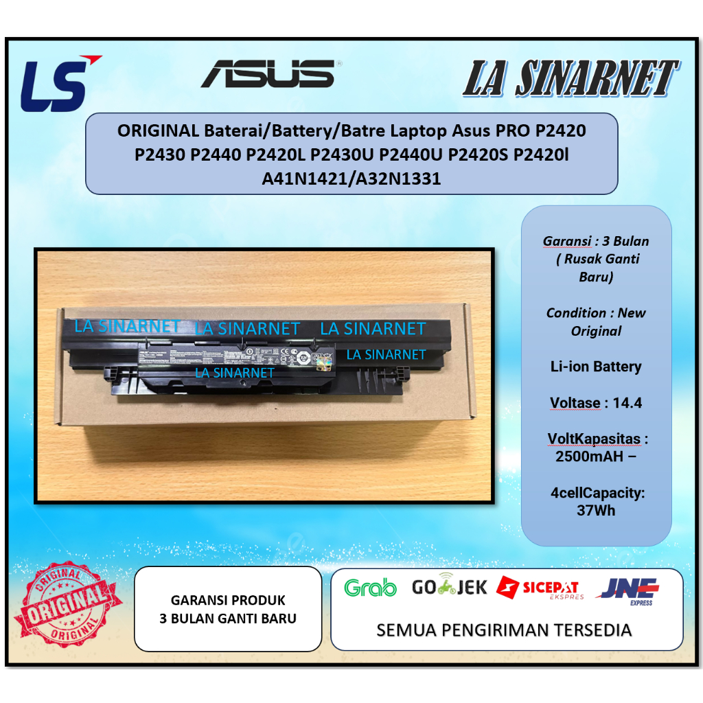 Jual ORIGINAL Baterai/Battery/Batre Laptop Asus PRO P2420 P2430 P2440 ...