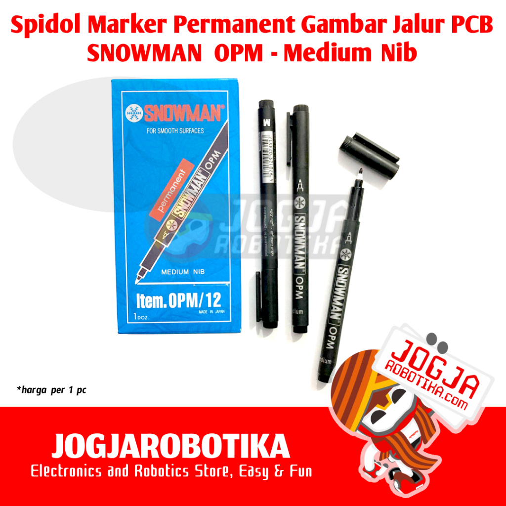 Jual Spidol Marker Permanent Snowman OPF OPM Fine Medium Nib Gambar ...