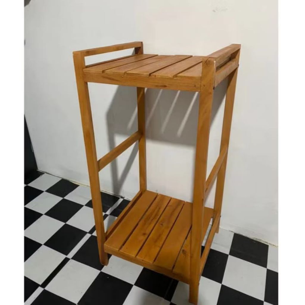 Jual Rak galon Rak magicom Rak dispenser 2 susun dari kayu | Shopee ...
