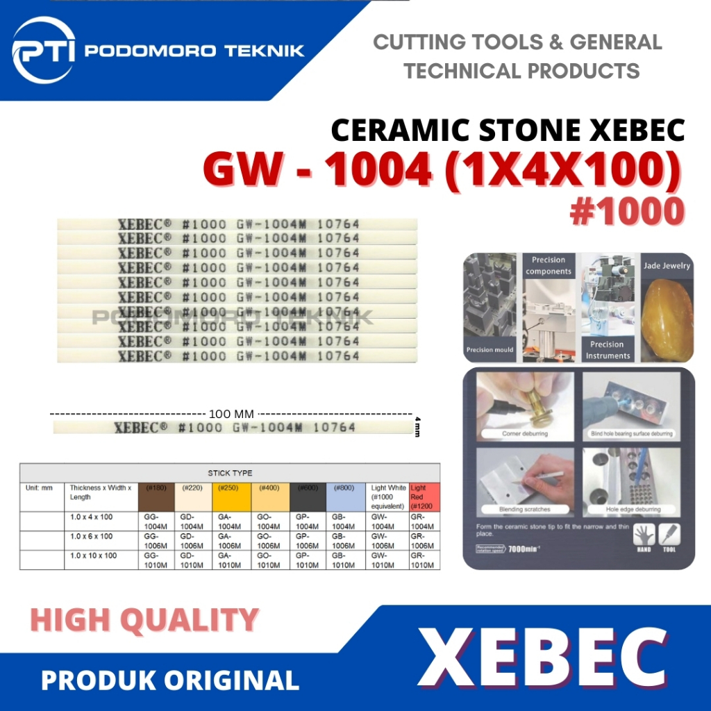 Jual Ceramic Xebec #1000 1x4x100 / Ceramic Fiber Stone Merk XEBEC ...