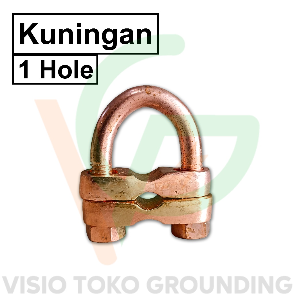 Jual Klem U Bolt 1 hole / Grounding Clamp / Klem U Bolt Rod 1 way ...