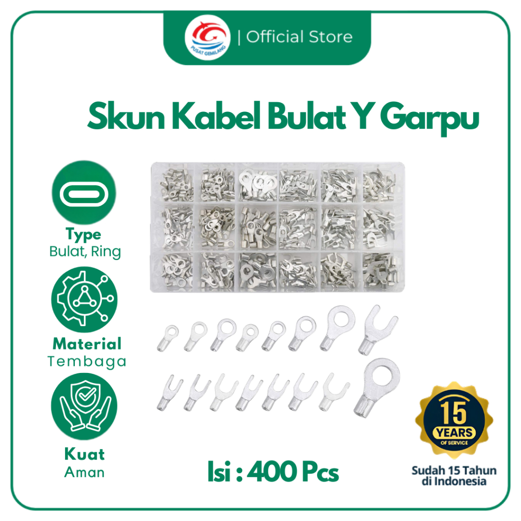 Jual Terminal Skun Kabel Listrik Tembaga Cold Press Bentuk Y Garpu dan ...