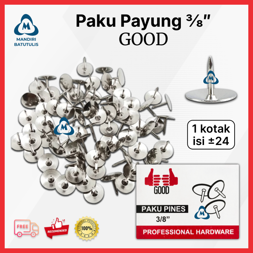 Jual Ecer Paku Payung Kecil Mading Thumb Tacks - Paku Pines Tajam ...