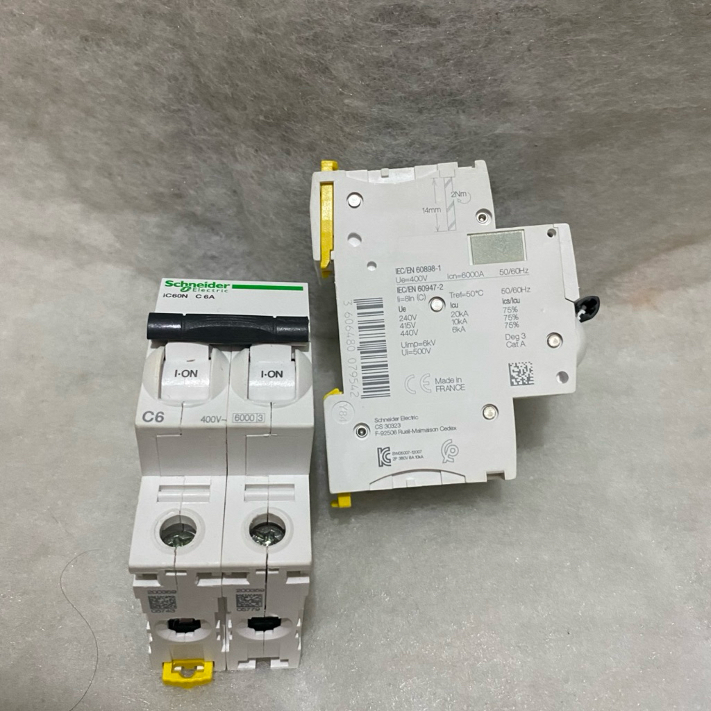 Jual MCB SCHNEIDER iC60N 2 PHASE 6A / 10A / 16A /20A ORIGINAL | Shopee ...