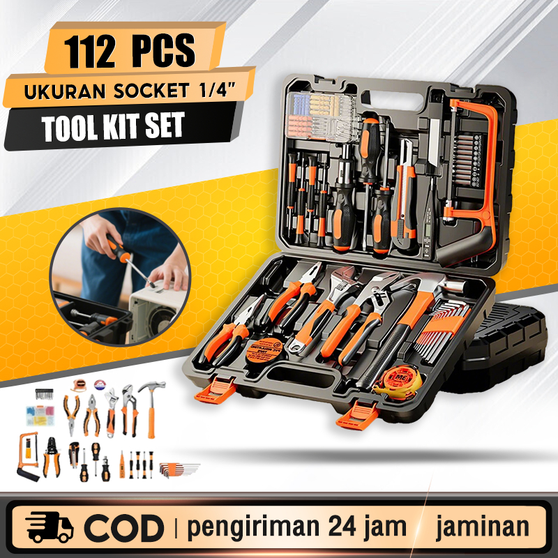 Jual Hand Toolset Tool Kit Set Toolkit Toolbox Kotak Perkakas Mekanik ...