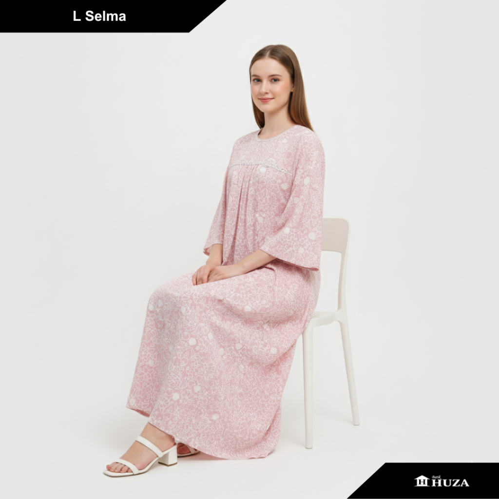 Jual Batik Huza Daster Longdress L Selma Soft | Shopee Indonesia