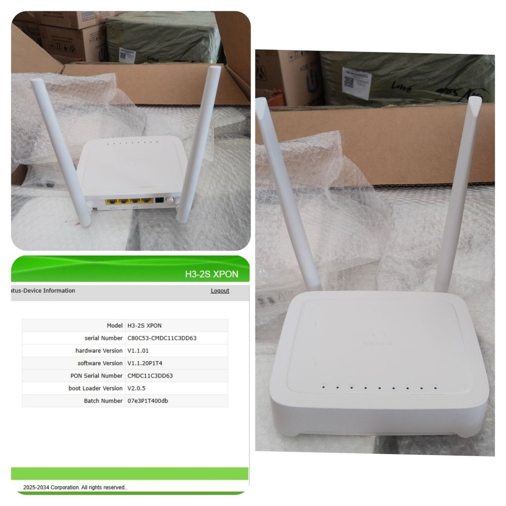 Jual modem xpon h3-2s support epon/gpon HTB UPLINK LAN | Shopee Indonesia
