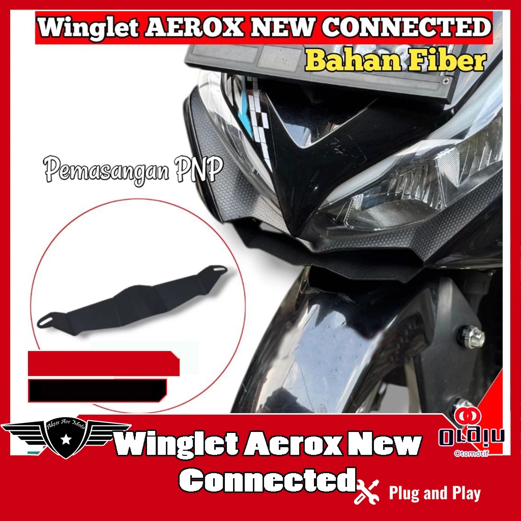 Jual WINGLET BAWAH AEROX NEW CONNECTED SAYAP AEROX NEW CONECTED 2MM ...