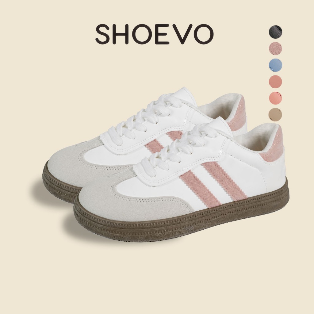 Jual SHOEVO Sepatu Sam-ba Olahraga Wanita Samba Merah/Biru Casual dan ...