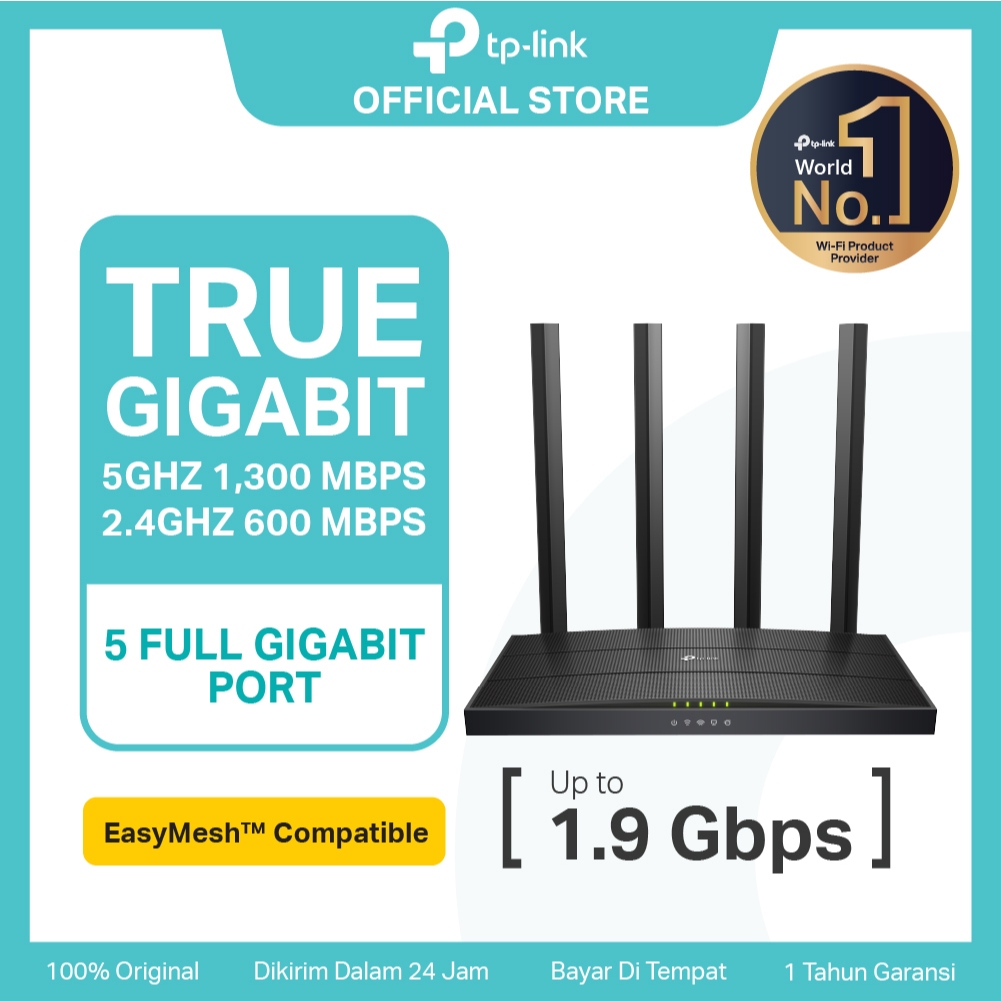 Jual TP-Link Archer C80 | AC1900 WiFi 5 Router | Dual Band | Gigabit ...