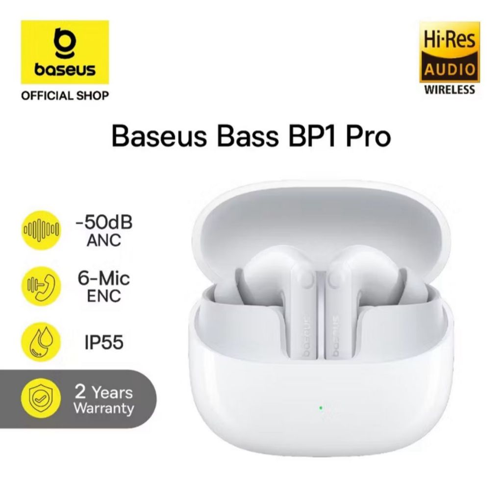 Jual Baseus BP1 Pro TWS ANC Hi-Res LDAC -50dB 6 Mic ENC with IP55 & 55H ...