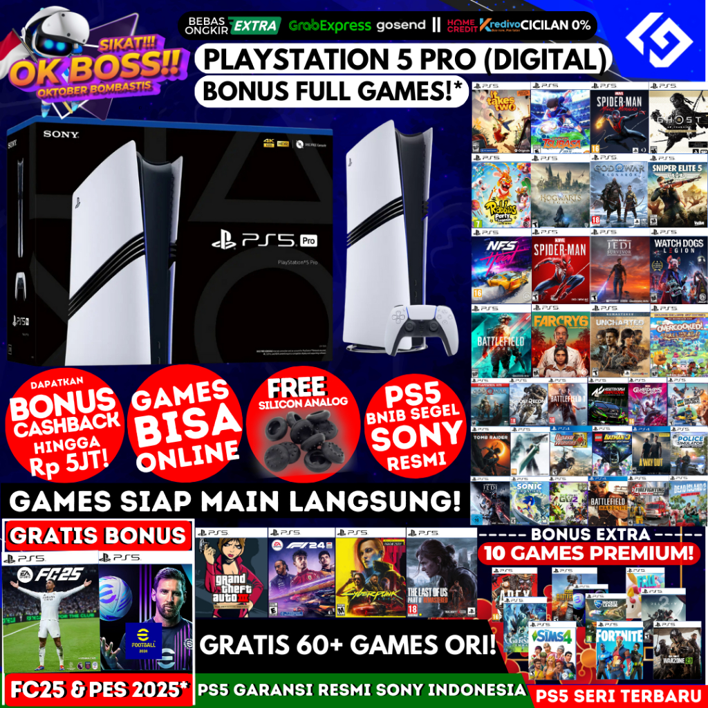 Jual PS5 Pro / PlayStation 5 Pro / Sony PS 5 Pro Original Full Games Banyak | Shopee Indonesia