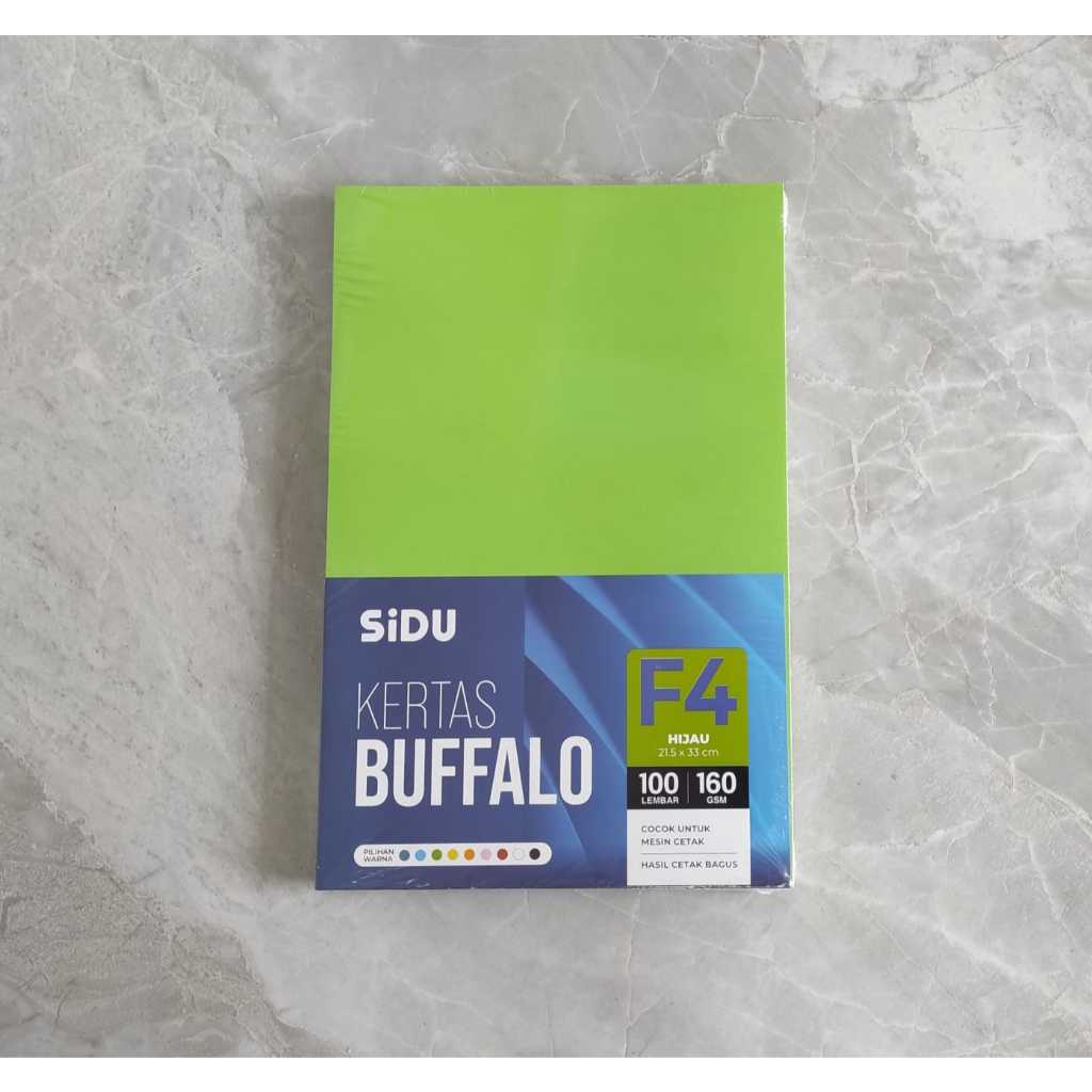 Jual Kertas Karton Buffalo Ukuran F4 / Folio SIDU Hijau 160gr (1 PACK ...