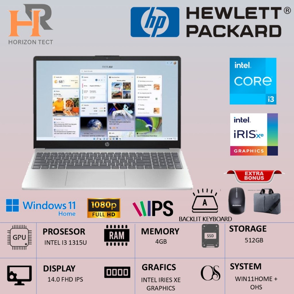 Jual Laptop Hp 14 EP0321TU Copilot Intel i3 1315U 8GB 512GB 14.0 Fhd ...