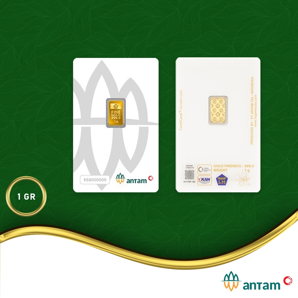Jual Emas Antam Logam Mulia 1GR Certieye Tahun Model Terbaru Tahun 2025 ...