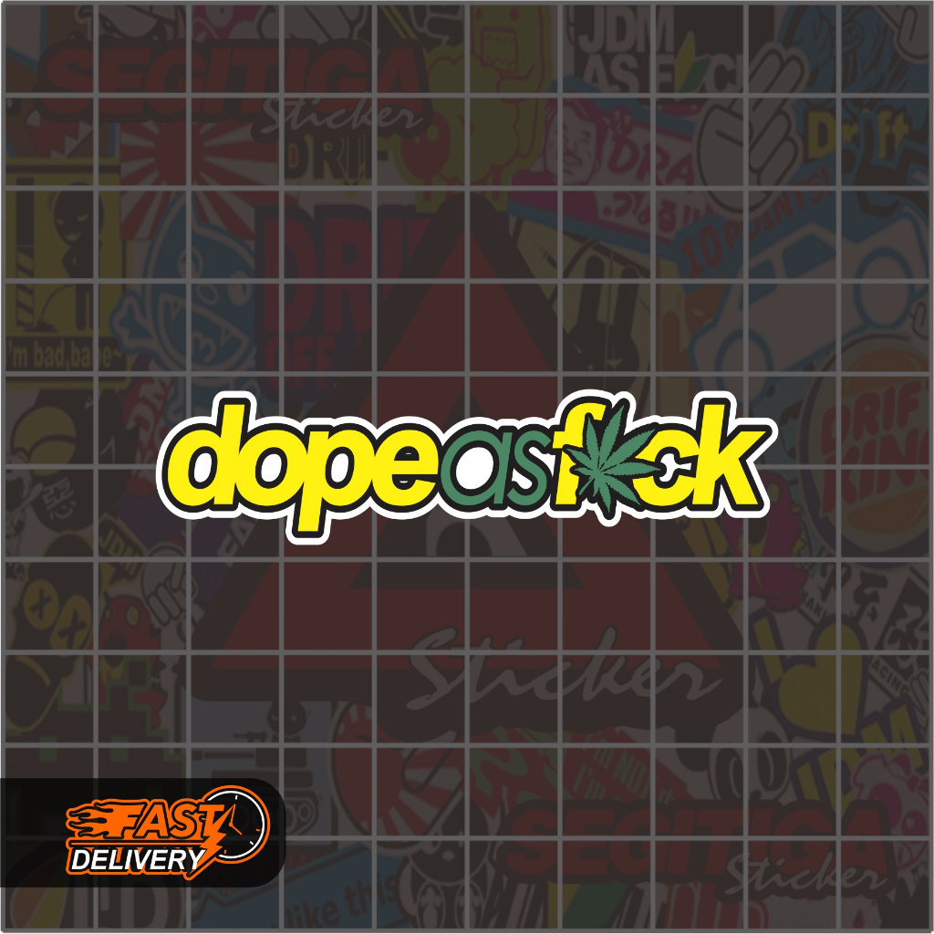 Jual Sticker Dope As Fck Ukuran 10 x 2.5 Cm | Shopee Indonesia