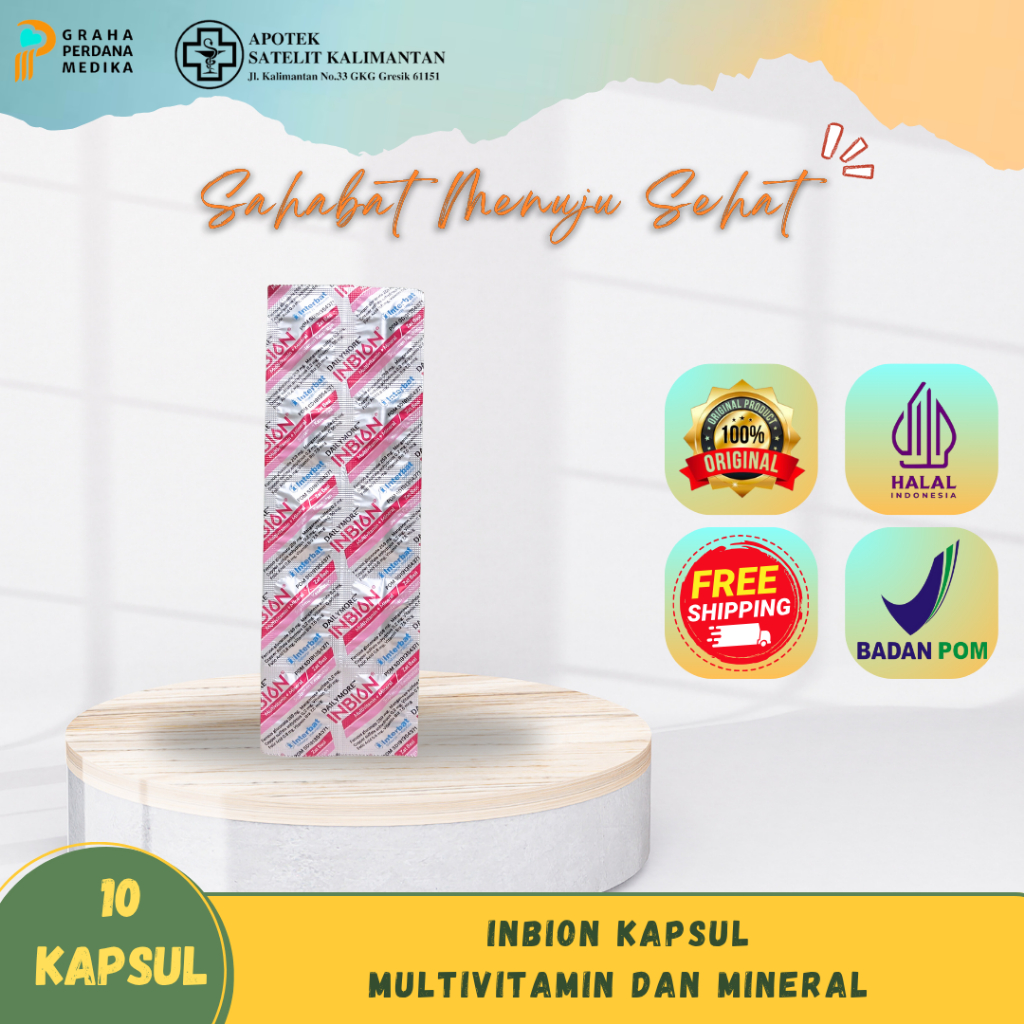Jual INBION KAPSUL - Multivitamin & Mineral (10 kapsul) | Shopee Indonesia