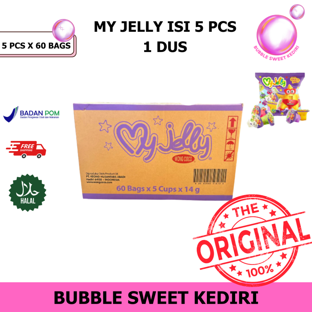 Jual EXP 2027 My Jelly Wong Coco ISI 5 CUPS Kediri X 60 BAGS | Shopee ...