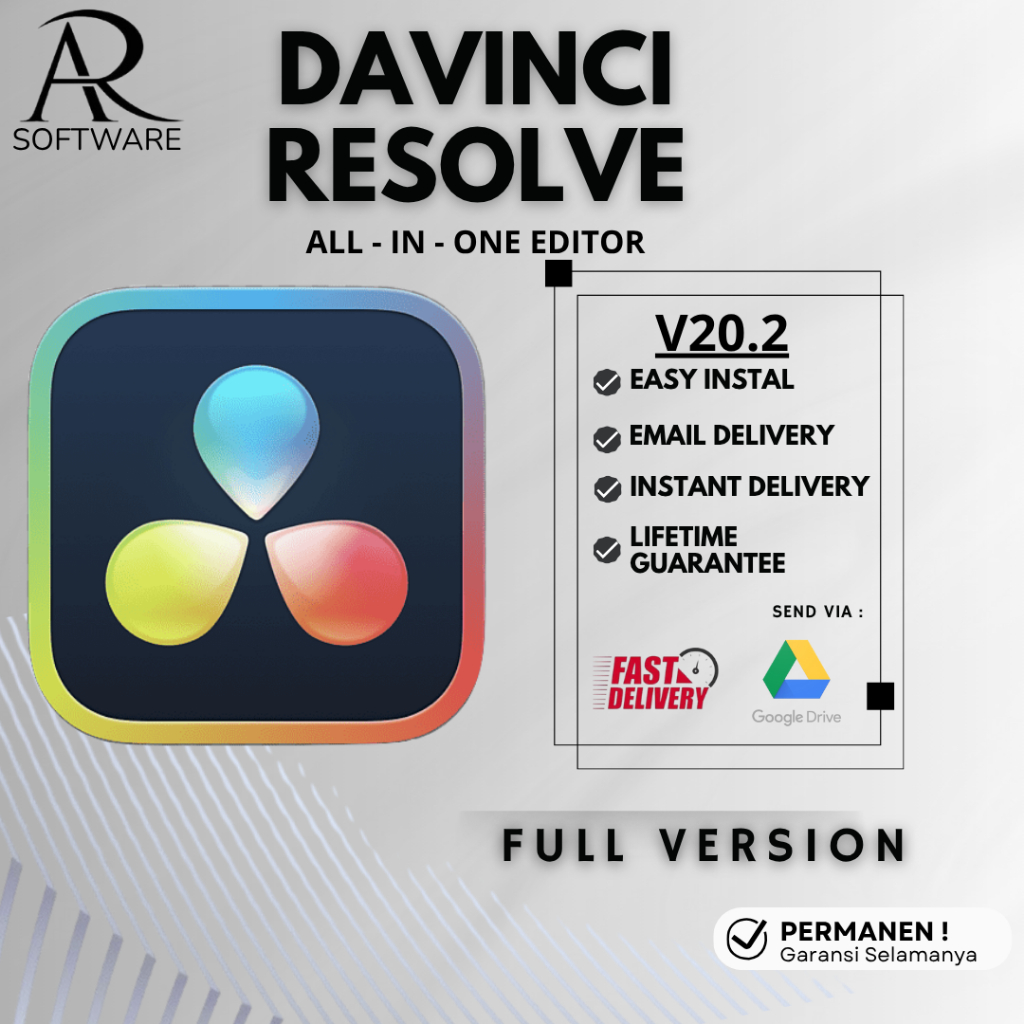 Jual (Win/Mac) Davinci Resolve Studio 20 v20.2.3 | FullVersion Lifetime | Shopee Indonesia