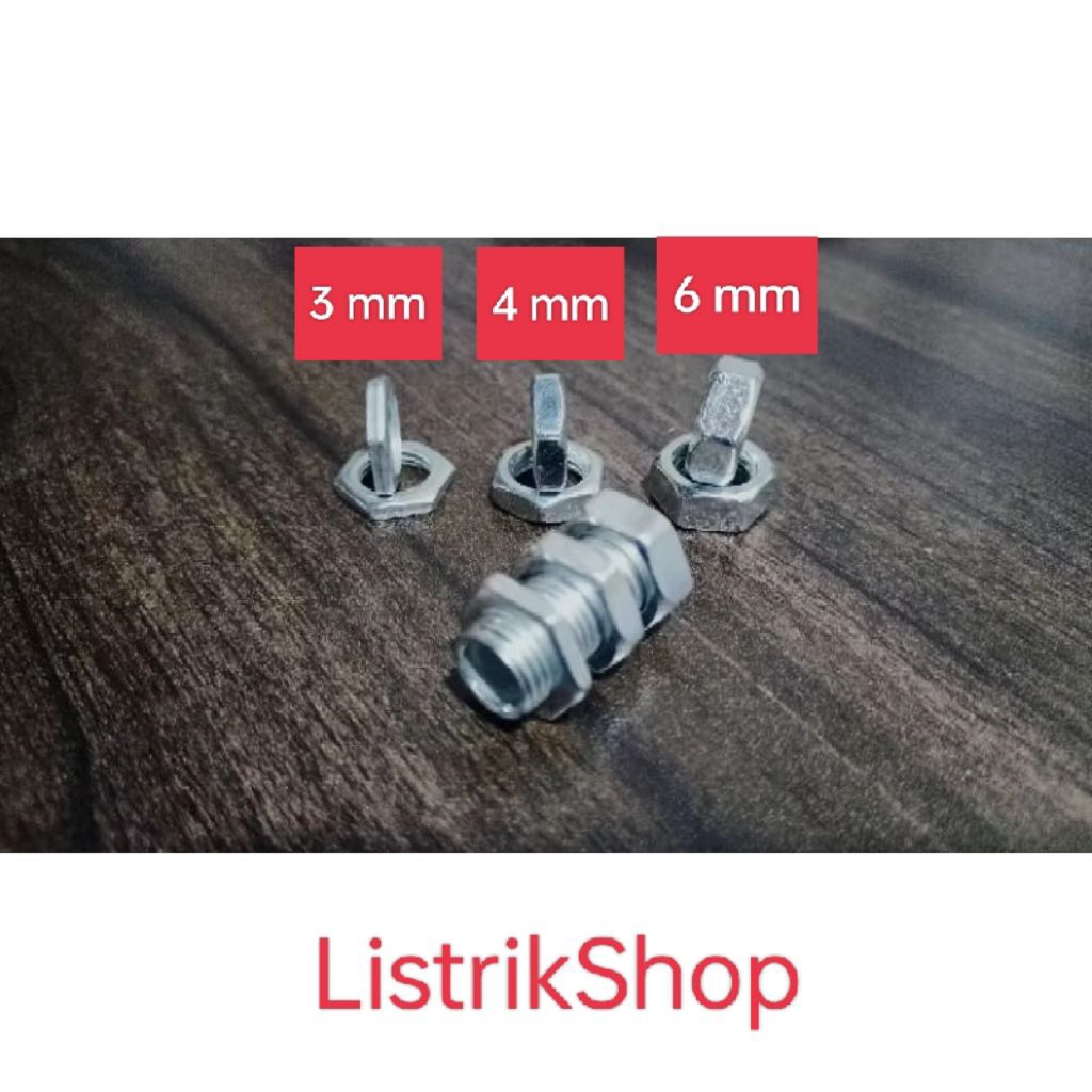 Jual Mur Hex Segi enam Drat 10 mm drat halus pitch 1 untuk Aksesoris ...
