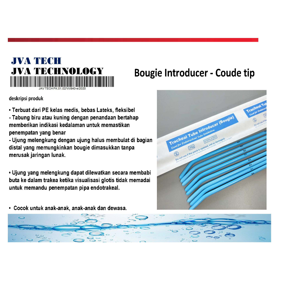 Jual Bougie Introducer( styleT MANDARIN) NO 6fr DAN 10fr,steril,safety ...