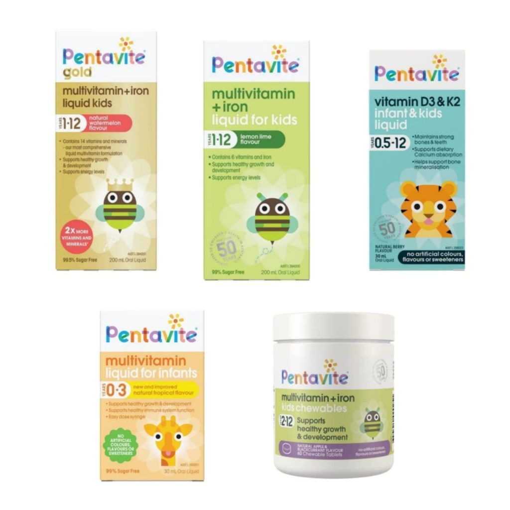 Jual Pentavite Liquid Multivitamin for kids D3 K2 infant | Shopee Indonesia