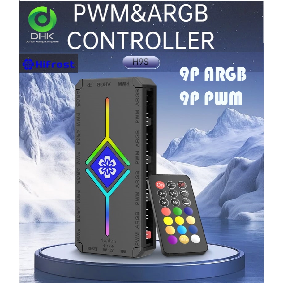 Jual HIFROST COOLMOON H9S CONTROLER ARGB PWM 9PORT SYNC | Shopee Indonesia