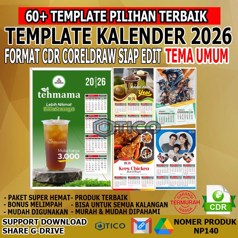 Jual Template 60 Kalender Model Umum 2026 Format Coreldraw Lengkap ...