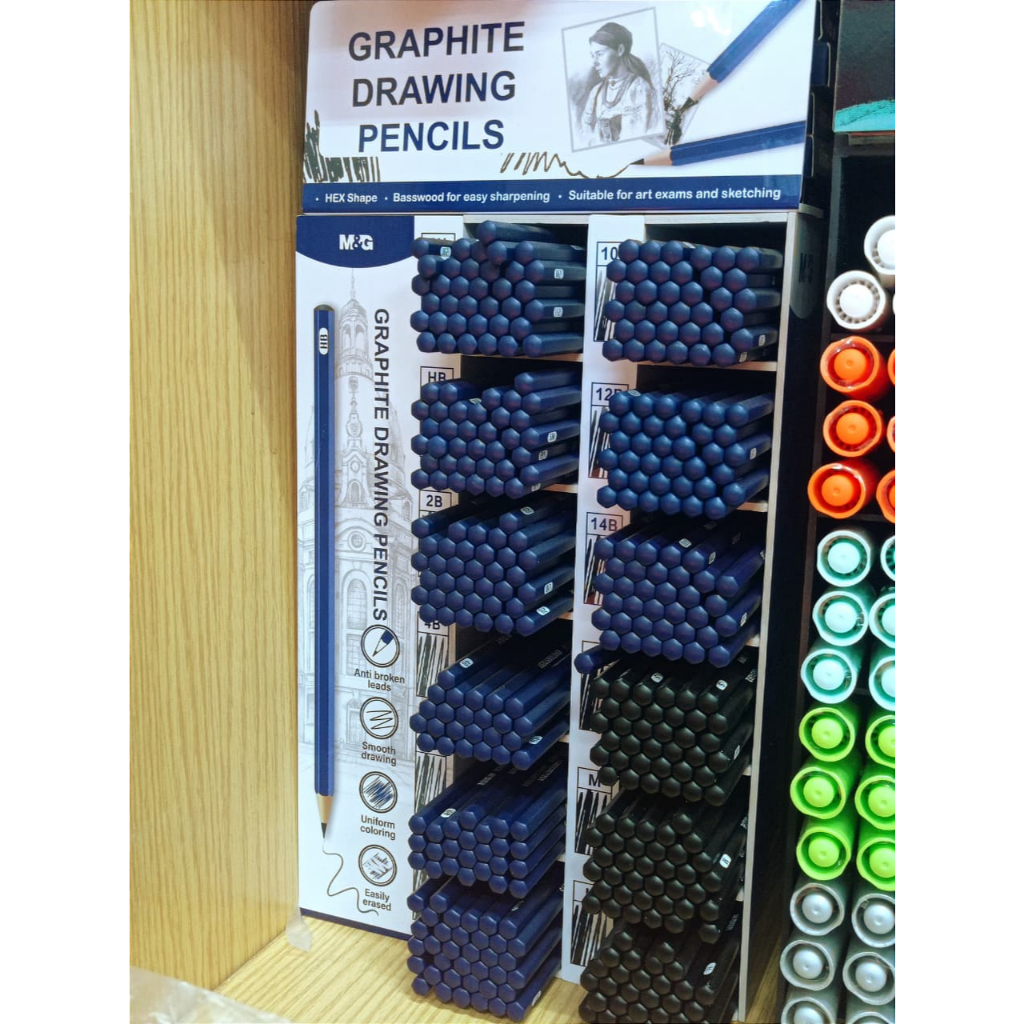 Jual Pensil Lengkap M&G / M&G Pencil Graphic 2H/HB/2B/4B/6B/8B/10B/14B ...
