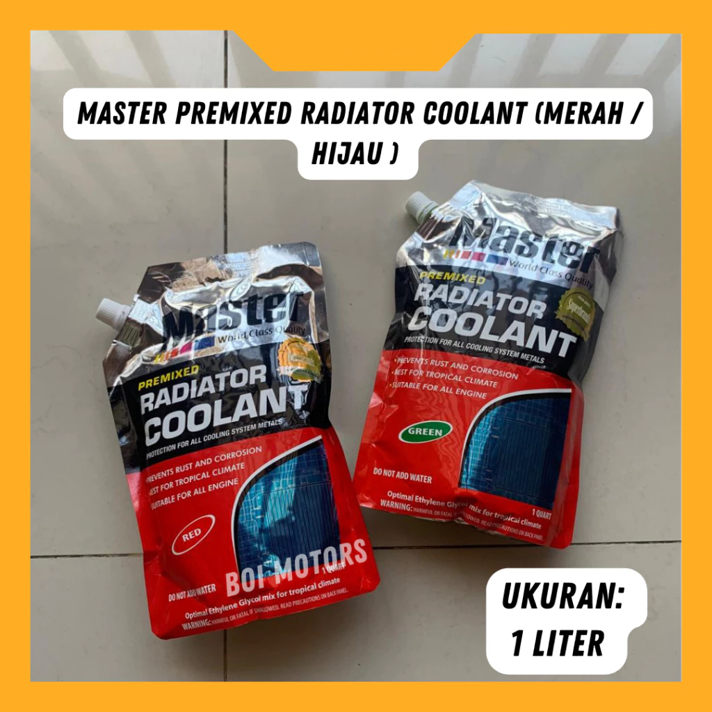 Jual Master Air Radiator Coolant 1 Liter Cairan Pendingin Mobil Motor ...