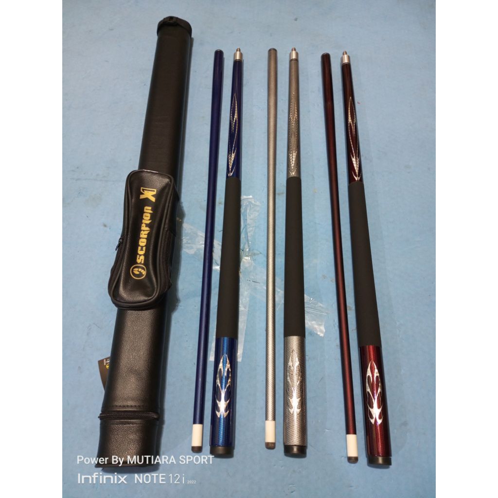 Jual HARGA PROMO BILLIARD STICK SCORPION GRAPHITE X-2 PRO WOODS X4 ...