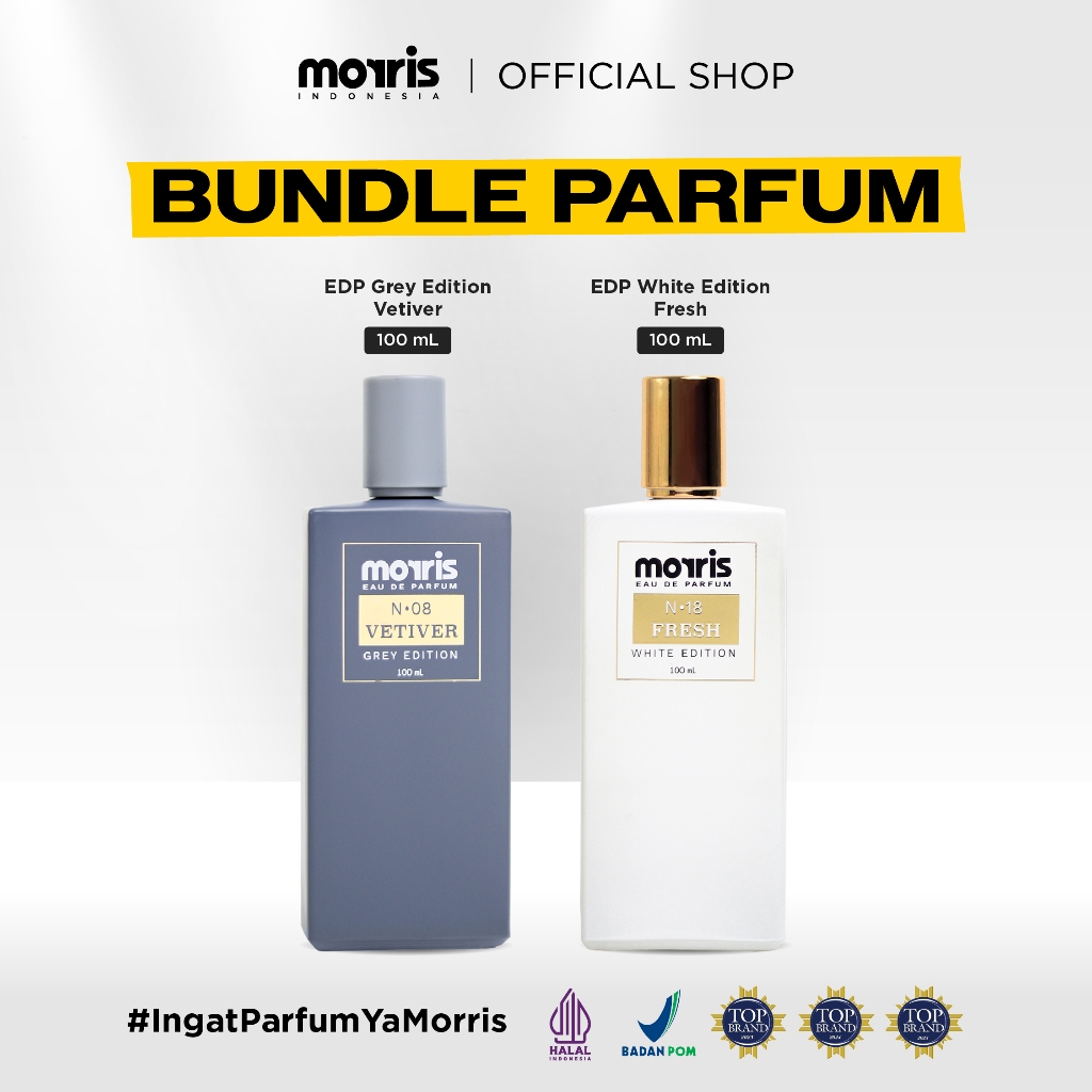 Jual Morris White & Grey | Morris Eau De Parfum White / Grey Edition ...
