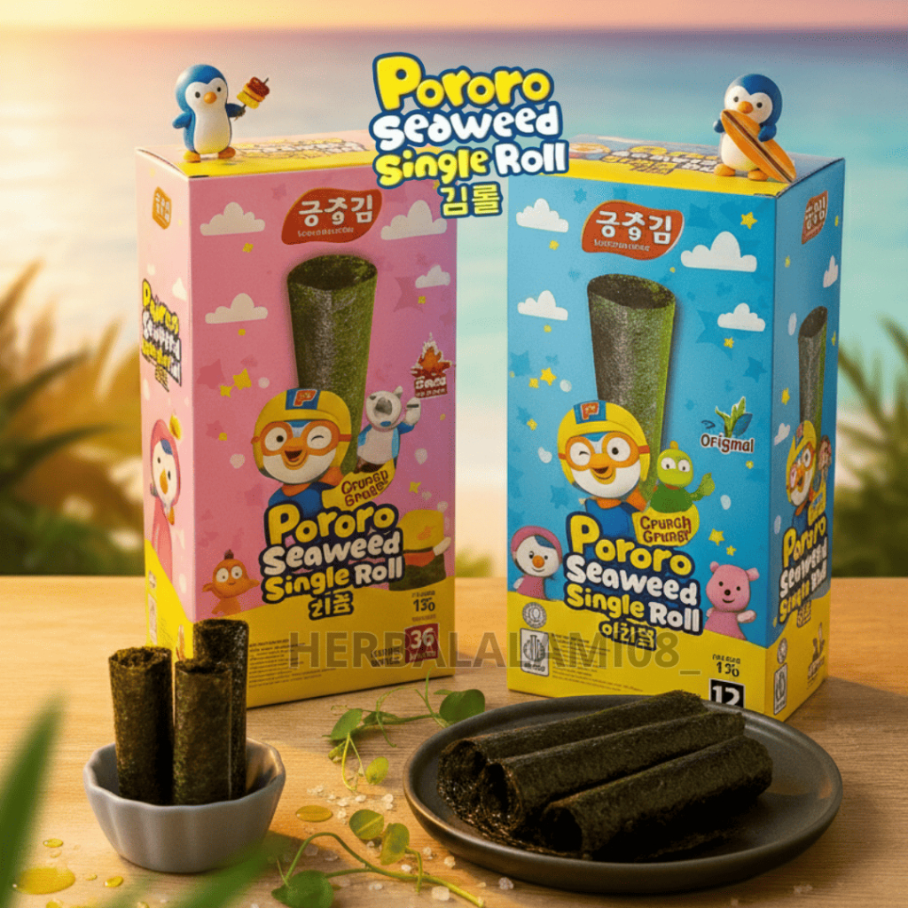 Jual BARU! NORI ROLL PORORO - RUMPUT LAUT ROLL CRUNCH | Shopee Indonesia