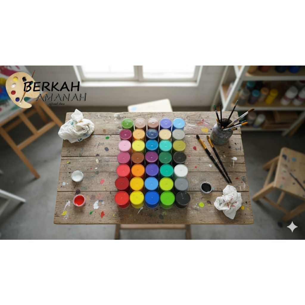 Jual cat lukis akrilik 35warna | Shopee Indonesia